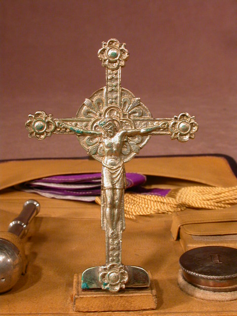 Viaticum set ceremonial pocket of travelling 1920