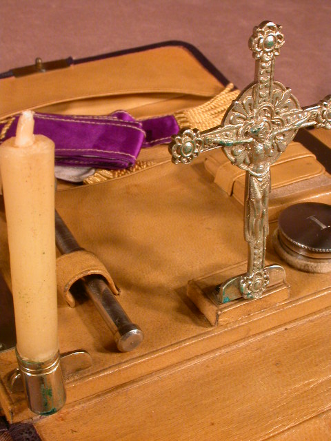 Viaticum set ceremonial pocket of travelling 1920